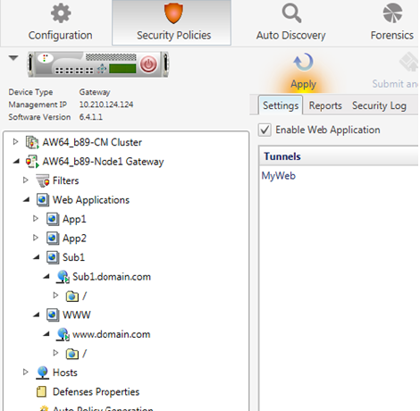 AppWall Multi-Tenancy Support