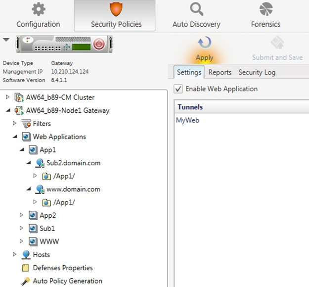 AppWall Multi-Tenancy Support