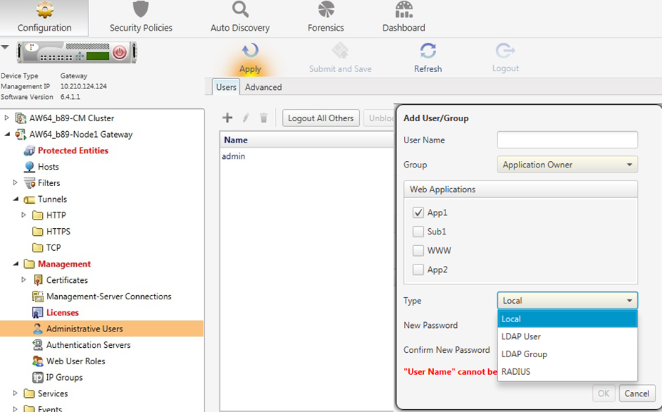 AppWall Multi-Tenancy Support
