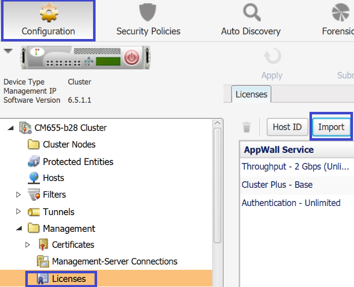 How to Add an AppWall License for an AppWall Standalone Platform