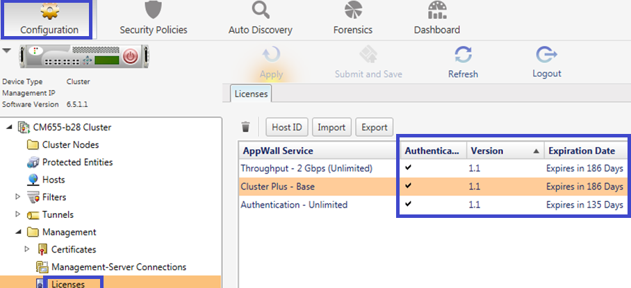 How to Add an AppWall License for an AppWall Standalone Platform