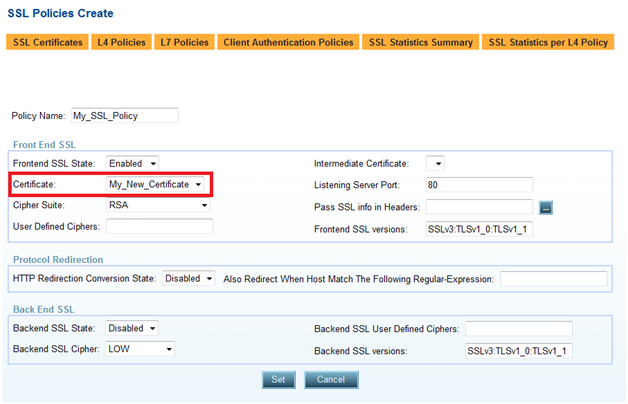 How to Create a Basic SSL policy for AppDirector