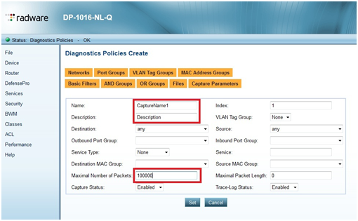 How to Produce Packet Captures from a DefensePro Device using Web Based ...