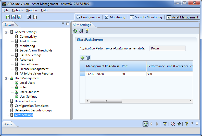 APSolute Vision with Embedded APM (SharePath) Server VA