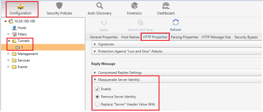How to remove the server header or replace it with predefined label ...