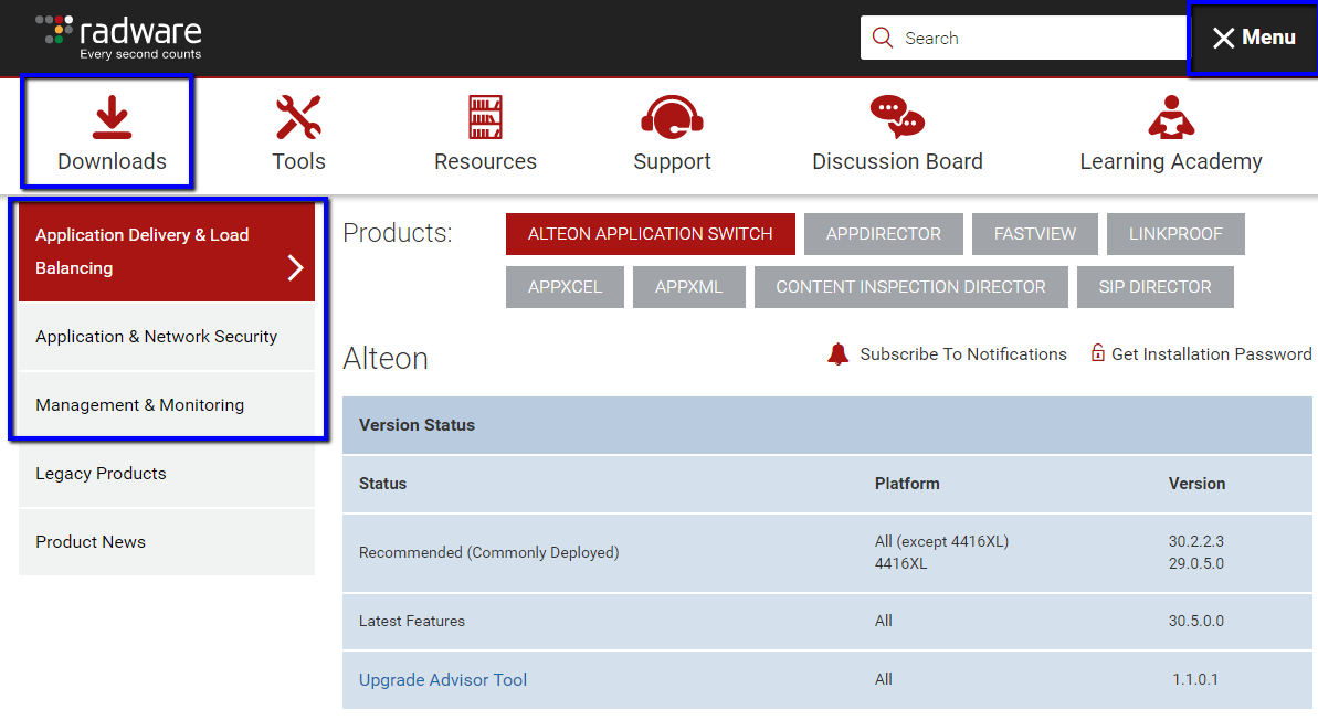 Radware Product End Of Sale Announcement
